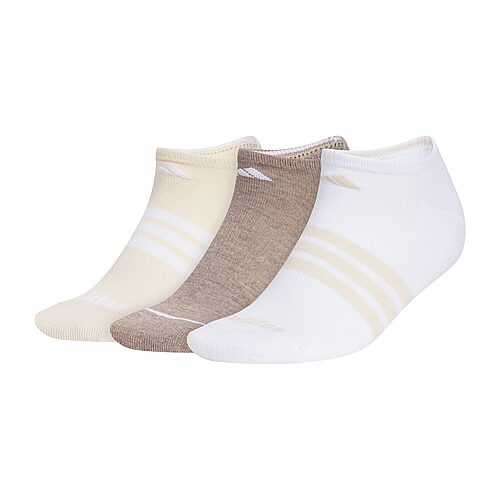 Click here for adidas Womens 3 Pair No Show Socks  5-10  Beige prices