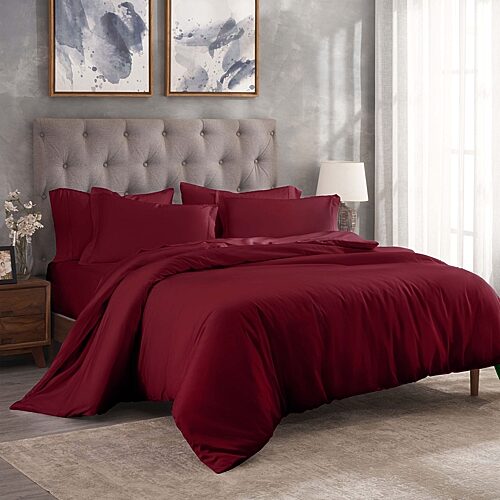 Click here for Superior 300TC Solid Wrinkle-Free Duvet Cover Set prices