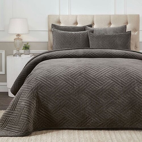 Click here for SUPERIOR Karina Cotton Velvet Geometric Glam Quilt... prices