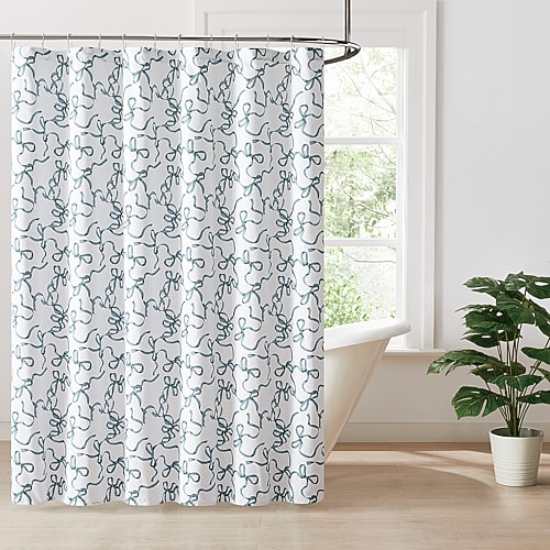 Truly Soft Textured Bow Shower Curtain