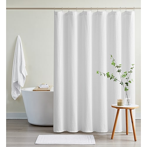 Click here for Cannon Heritage Cotton Waffle Shower Curtain  One... prices