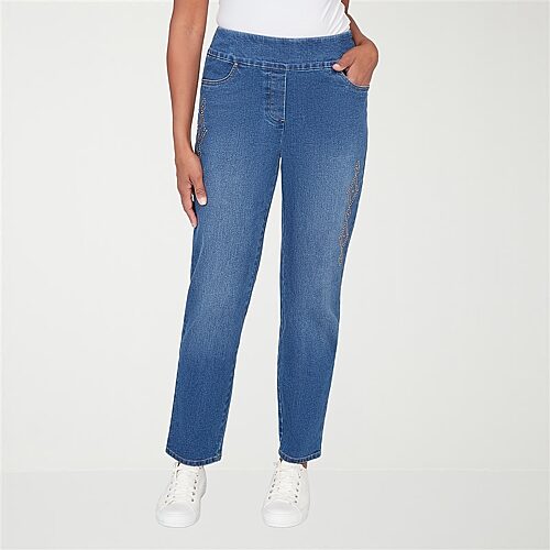 Click here for Alfred Dunner Austin Womens Mid Rise Straight Leg... prices