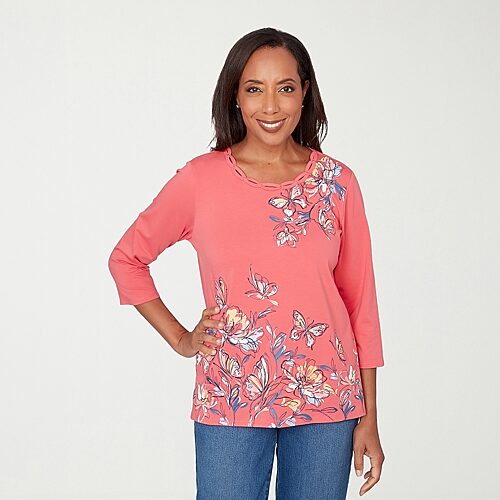 Click here for Alfred Dunner Austin Womens Round Neck 3/4 Sleeve... prices