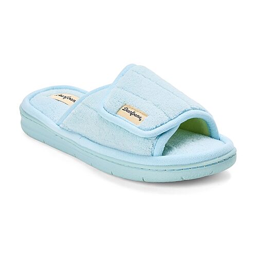 Click here for Dearfoams Mickey Terry Slide Womens Memory Foam Sl... prices
