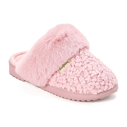 Click here for Dearfoams Womens Courtney Knit Scuff Slipper - Pin... prices