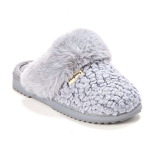 Click here for Dearfoams Womens Courtney Knit Scuff Slipper - Gre... prices