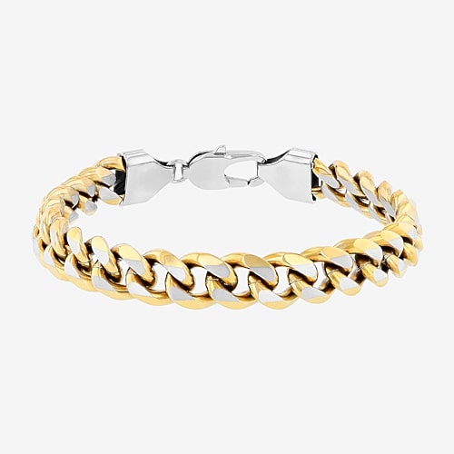 Click here for Stainless Steel Solid Curb Chain Bracelet  One Siz... prices
