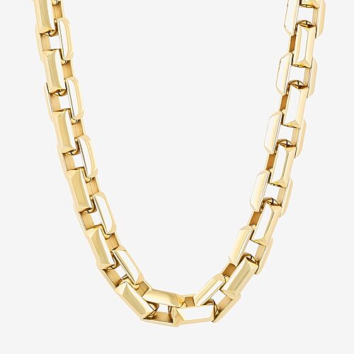 Click here for Mens Stainless Steel 24 Inch Link Necklace  One Si... prices