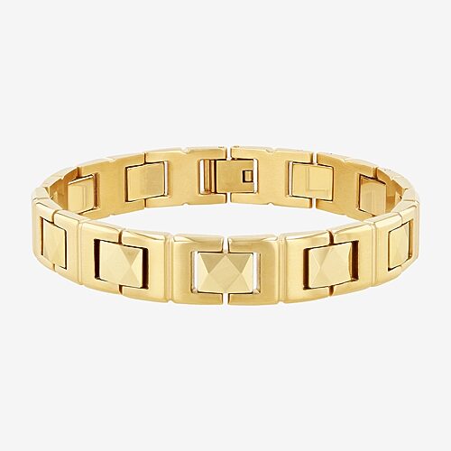 Click here for Mens Stainless Steel Solid 8 1/2 Inch Link Bracele... prices
