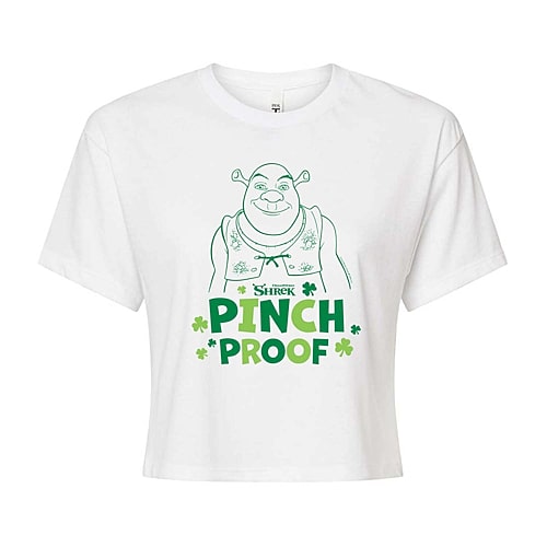 Click here for Dreamworks Shrek Pinch Proof Cropped Tee Womens Ju... prices