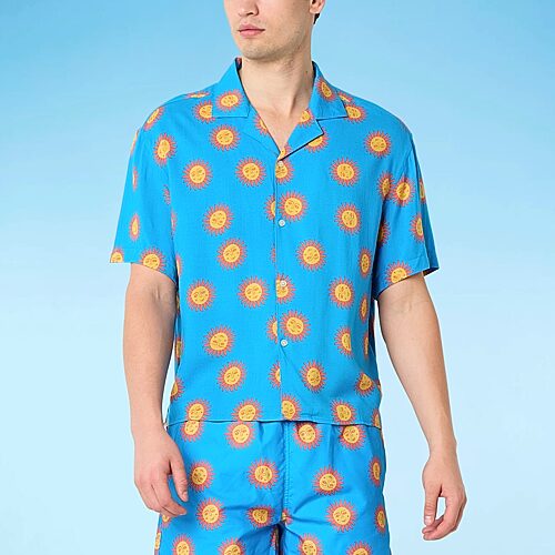 Click here for Arizona Mens Short Sleeve Camp Shirt  X-large  Blu... prices