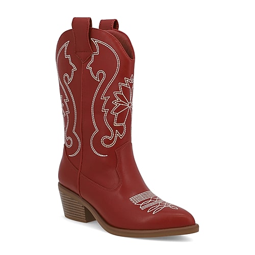 Click here for Mia Girl Womens Faylinn Stacked Heel Cowboy Boots... prices