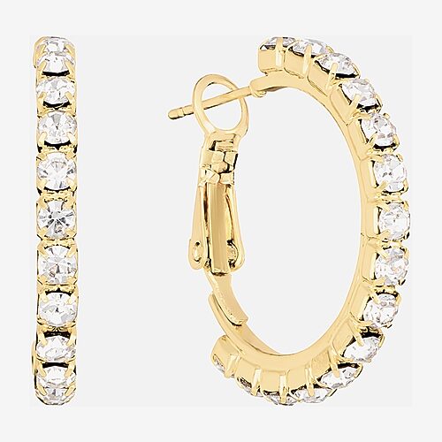Click here for Sparkle Allure Womens Crystal 14K Gold Over Brass... prices