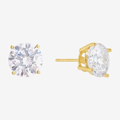 Click here for Sparkle Allure Cubic Zirconia 14K Gold Over Brass... prices