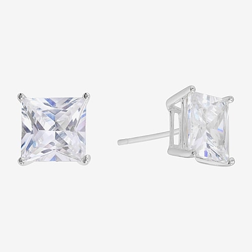 Click here for Sparkle Allure Cubic Zirconia 8mm Square Stud Earr... prices