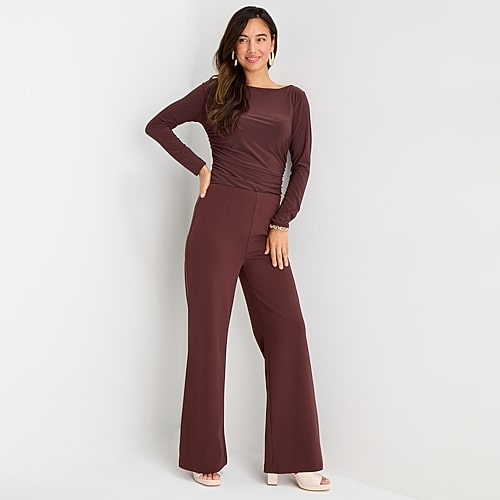 Click here for Bold Elements Womens Wide Leg High Rise Trouser  X... prices