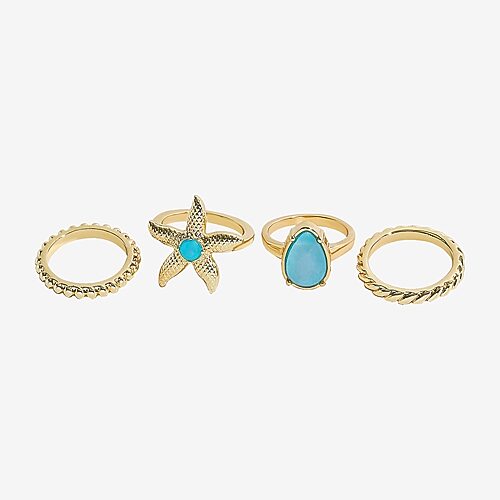 Click here for Bijoux Bar Delicates Womens Ring Set  One Size  Bl... prices