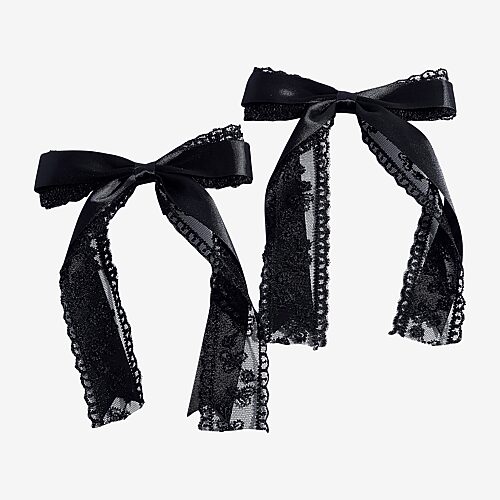 Click here for Arizona Black Lace 2-pc. Hair Bow  One Size  Black prices