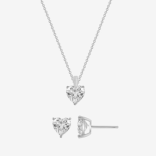 Click here for Diamonart Womens Cubic Zirconia Sterling Silver He... prices