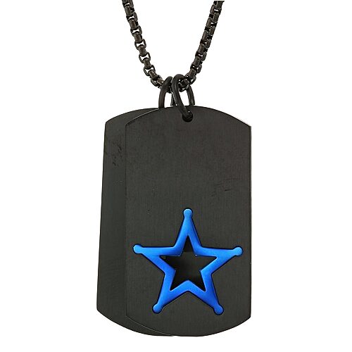Click here for Blue Lives Matter Mens Stainless Steel Dog Tag Sta... prices