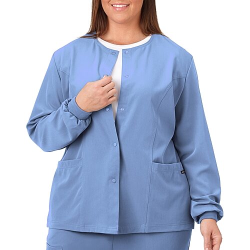 Click here for Jockey 2356 Snap Front Womens Plus Scrub Jackets... prices