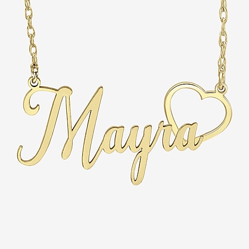 Click here for Personalized Womens 24K Gold Over Silver 18 Inch N... prices