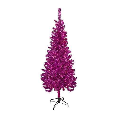 Click here for Northlight Pink Artificial Tinsel Clear Lights 6 F... prices