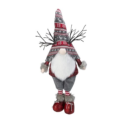 Click here for Northlight 30in Red And Gray Nordic Hat Standing C... prices