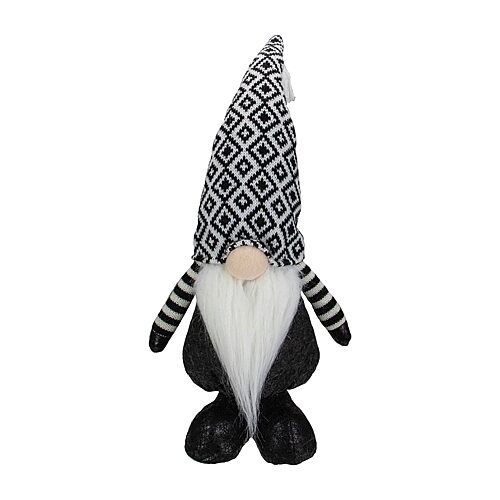 Click here for Northlight 17in Black And White Plush Knit Christm... prices