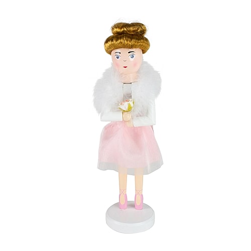 Click here for Northlight 14in Pink Wooden Ballerina Christmas Nu... prices