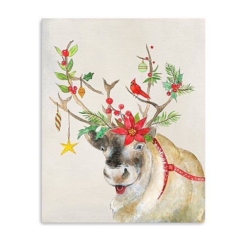 Click here for Lumaprints Playful Reindeer Ii Canvas Art  One Siz... prices