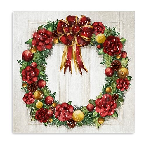 Click here for Lumaprints Wreath Canvas Art  One Size  Red prices