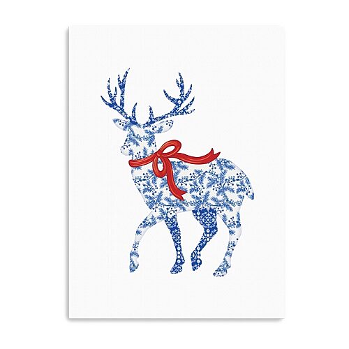 Click here for Lumaprints Blue & White Reindeer Ii Canvas Art  On... prices