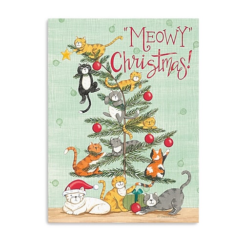 Click here for Lumaprints Meowy Christmas Canvas Art  One Size  G... prices
