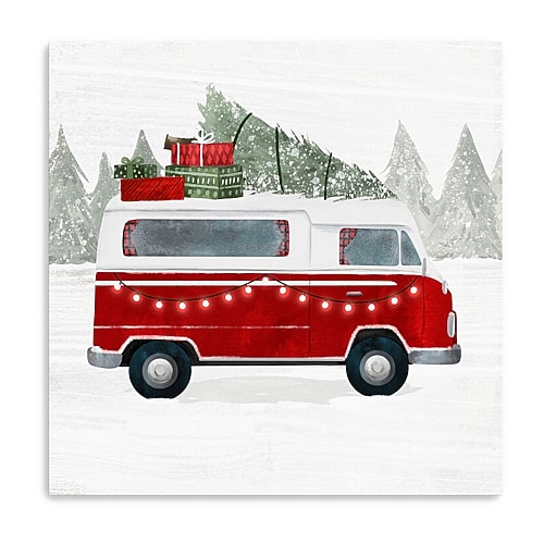 Click here for Lumaprints Yuletide Camper Iv Canvas Art  One Size... prices