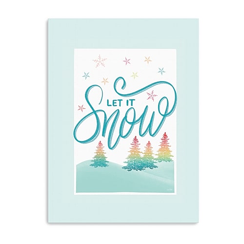 Click here for Lumaprints Let It Snow Canvas Art  One Size  Blue prices