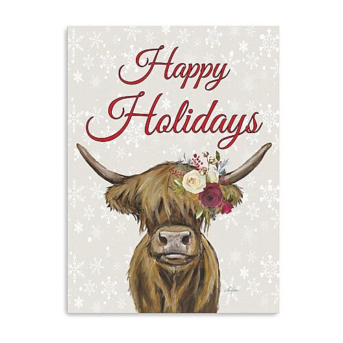 Click here for Lumaprints Happy Holidays Highland Canvas Art  One... prices