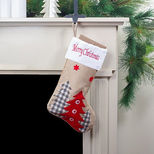 Click here for Northlight 19in Beige And Red Burlap Inhappy Holid... prices