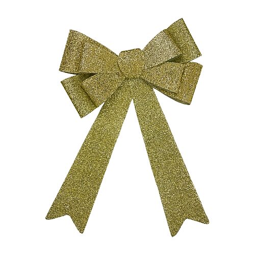 Click here for Northlight 24in Led Lighted Gold Tinsel Bow Christ... prices
