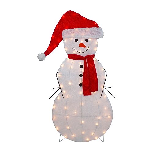 Click here for Northlight 42in Lighted 2d Chenille Snowman In San... prices