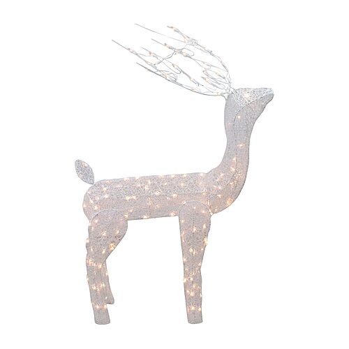 Click here for Northlight 48-Inch Lighted White Mesh Buck Clear L... prices