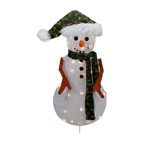 Click here for Northlight 24in Lighted White And Green Chenille S... prices