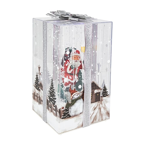 Click here for Northlight 12 Inmusical Snowing Gift Box Santa Chr... prices