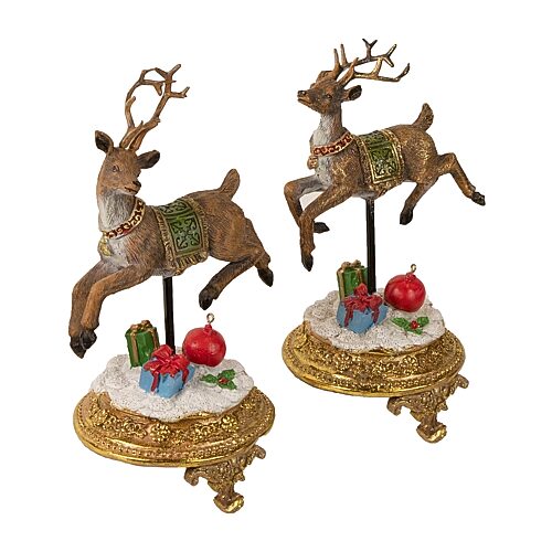 Click here for Northlight Glittered Reindeer 9.5in 2-pc. Christma... prices
