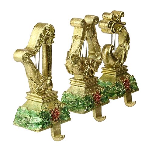 Click here for Northlight Glittered Gold Harp 7in 3-pc. Christmas... prices