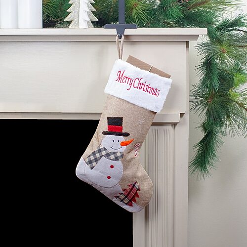 Click here for Northlight 19: Beige And Red Burlap Merry Snowman... prices