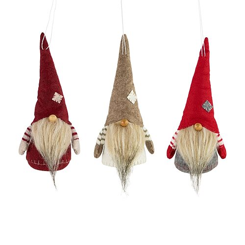 Click here for Northlight Set Of 3 Red And Gray Bearded Chubby Sa... prices