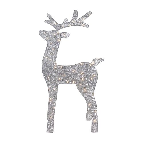 Click here for Northlight 39.5in Led Lighted Silver Glitter Reind... prices