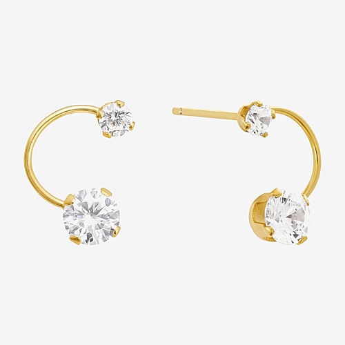 Click here for Silver Treasures Cubic Zirconia 14K Gold Over Silv... prices