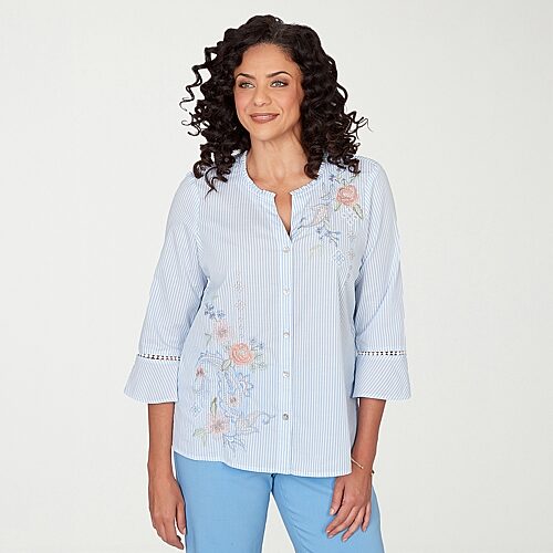 Click here for Alfred Dunner St Augustine Womens Split Crew Neck... prices